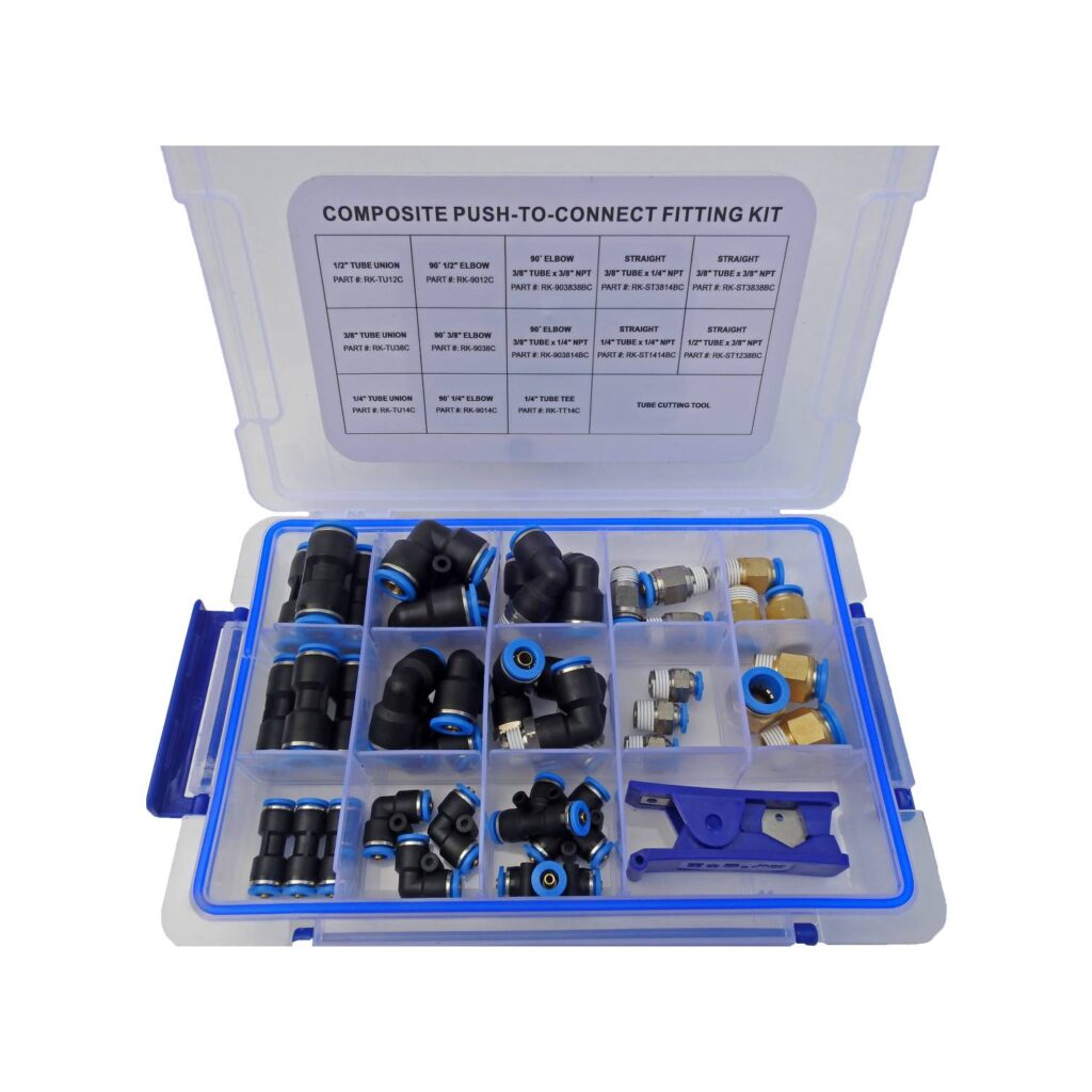 Push Lock Composite Air Line Fitting Kit